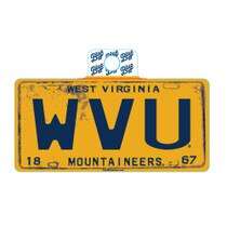 WVU Boxed Decal