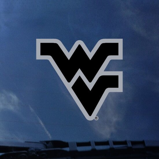 WVU Black Flying WV Logo Decal