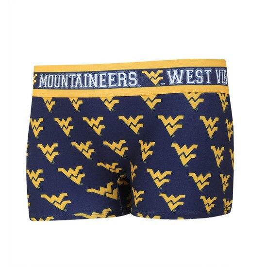 WVU Flying WV Logo All Over Print Boy Short