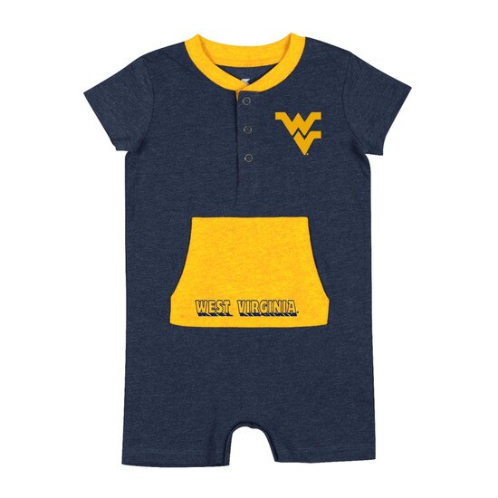 WVU Infant Kangaroo Pocket Romper