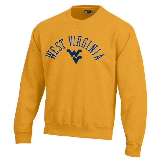 West Virginia Flying WV Logo Big Cotton Crew Sweatshirt