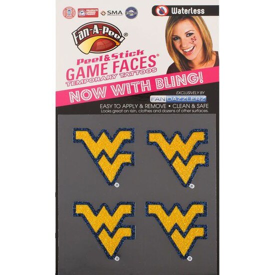 WVU Fandazzler WV Logo Tattoos