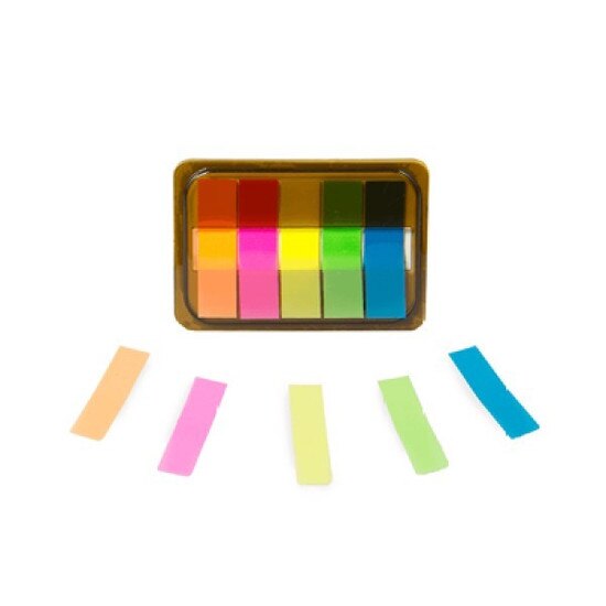 Solid Sticky Notes Page Markers, 5 pack