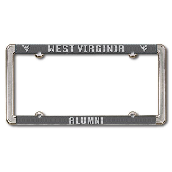 WVU Alumni Antique Pewter License Plate Frame