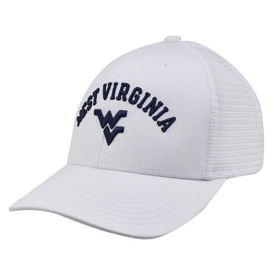 West Virginia Logo White Mid-Pro Snapback Hat