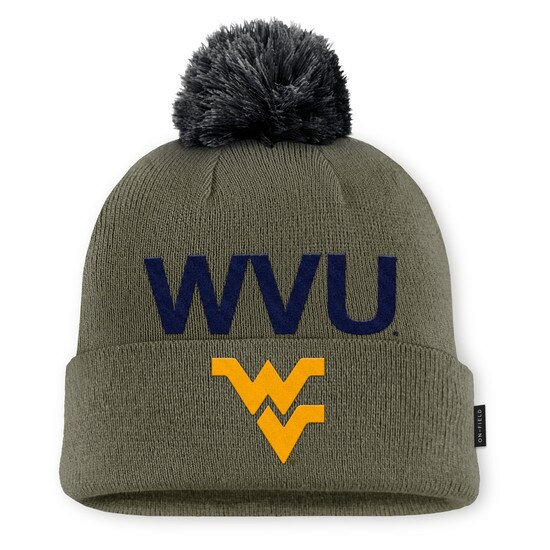 Nike WVU Logo Military Appreciation Medium Olive Beanie