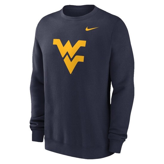 Nike WVU Large Logo Crewneck Sweatshirt