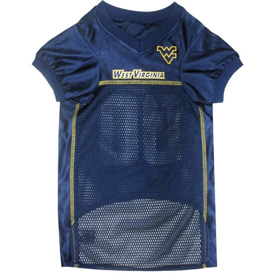 Pets First WVU Navy Mesh Pet Jersey
