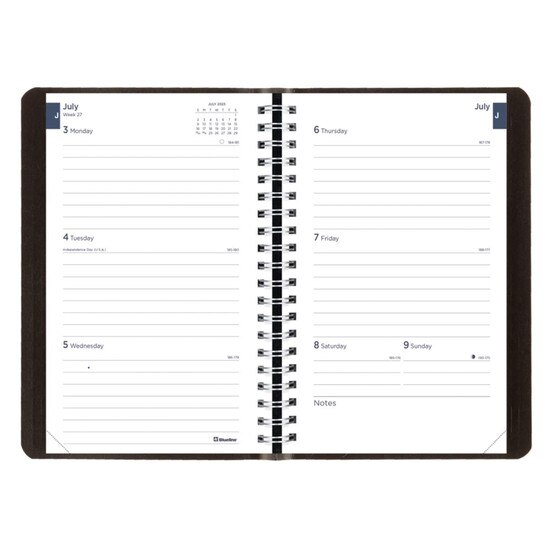 Weekly Academic Planner Black 2023-2024