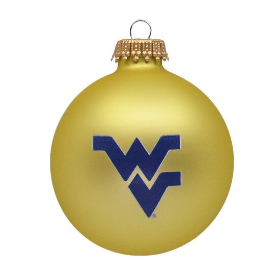 WVU Logo Gold and Blue Ornament Set