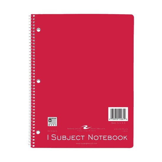 Wire Bound 1 Subject Notebook