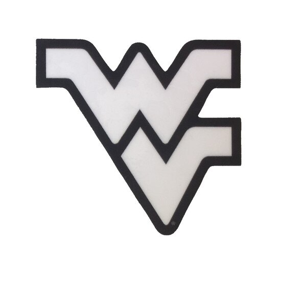 Flying WV Logo White Dizzler Decal