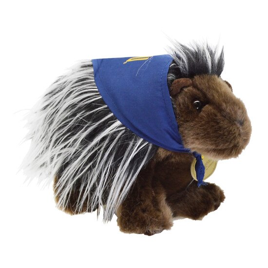 WVU Minion Plush Porcupine with Navy Bandana