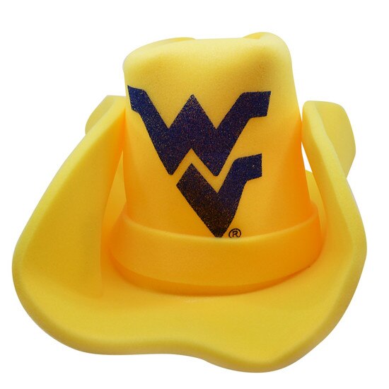 West Virginia Logo Yellow Foam XL Cowboy Hat