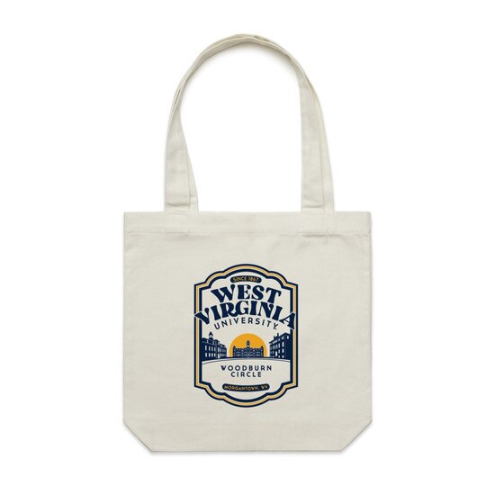 WVU Woodburn Circle Canvas Tote Bag