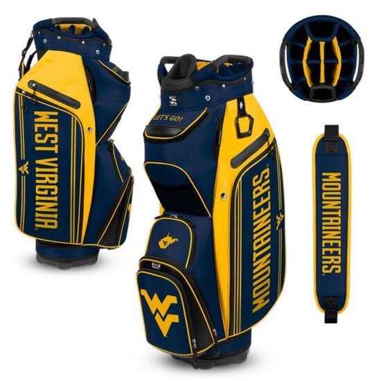 West Virginia Bucket Cooler Cart Golf Bag